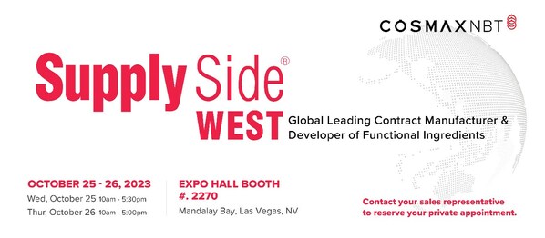 COSMAX NBT Showcases Exclusive Materials and Formulations at SSW 2023 ...